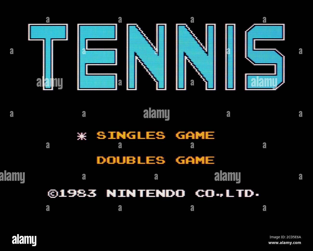 Tennis - Nintendo Famicom Disk System Videogame - Editorial use only ...