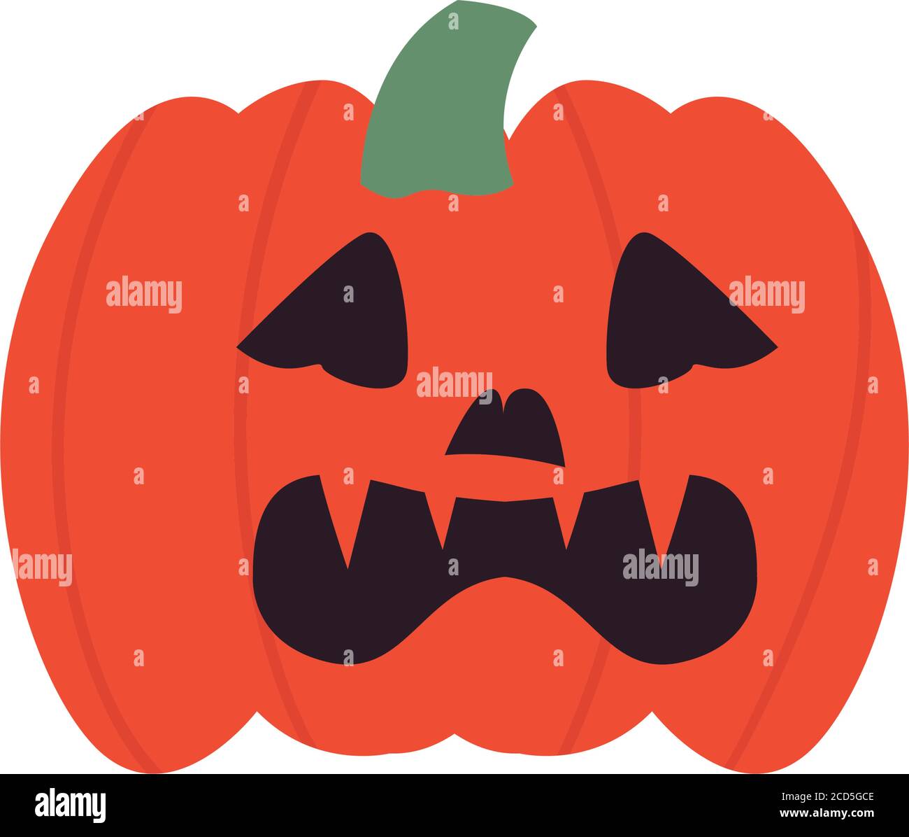 sad pumpkin cartoon free form style icon design, Halloween holiday and ...