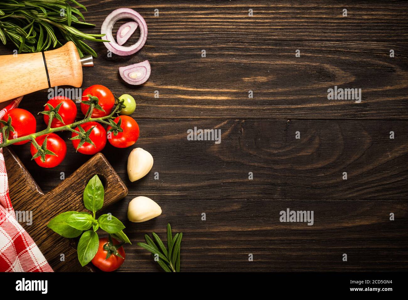 Food cooking background top view Stock Photo - Alamy