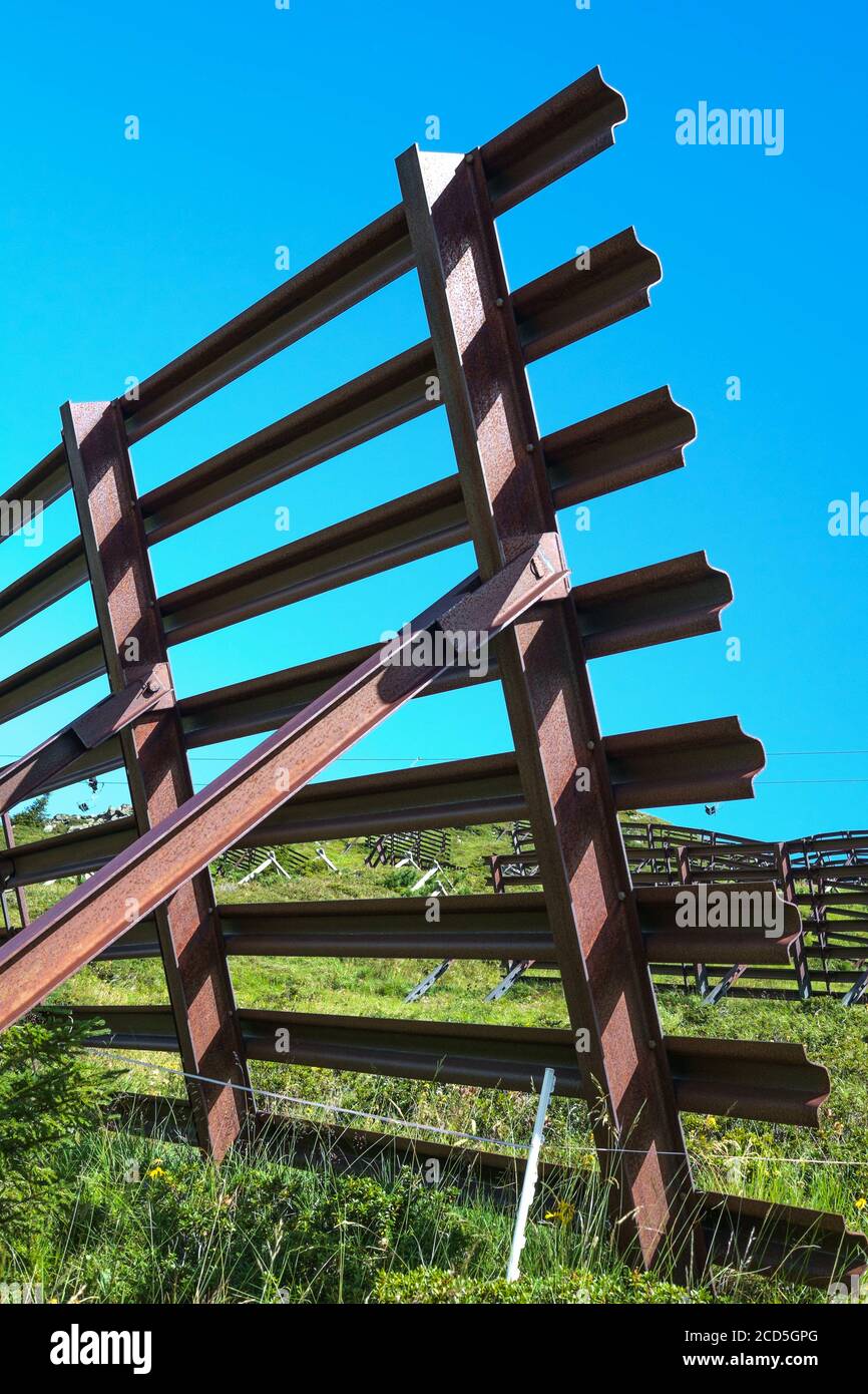 Snow fences avalanche protection hi-res stock photography and images ...