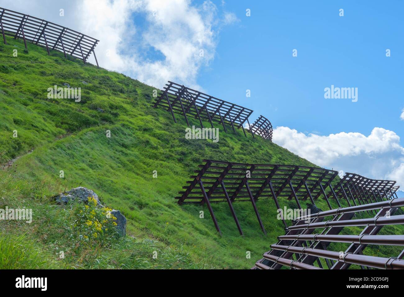 Snow fences avalanche protection hi-res stock photography and images ...