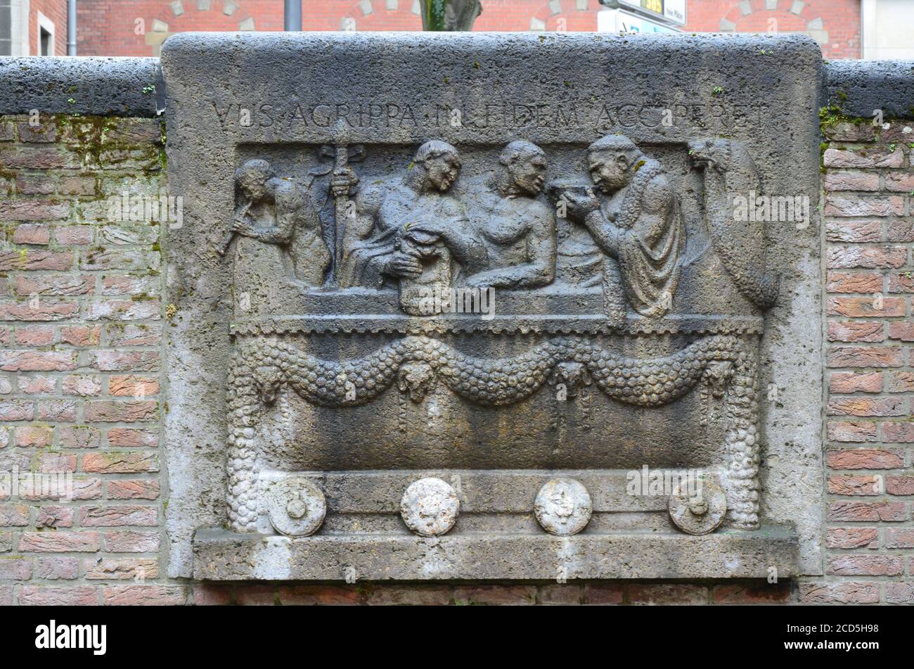 Roman fountain. City Of Cologne Stock Photo - Alamy