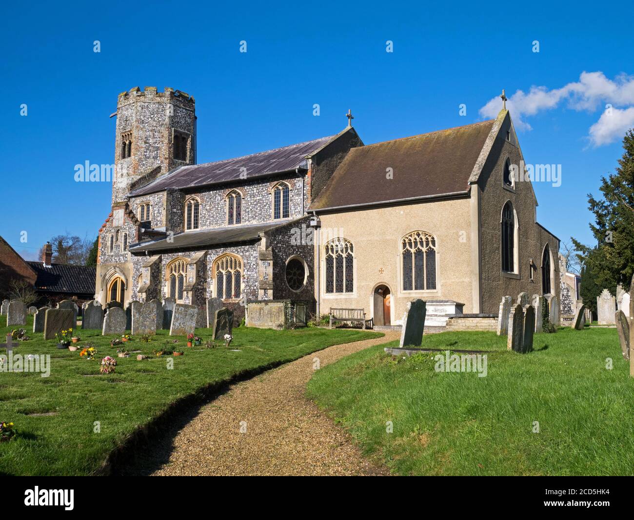 The 15th century Parish Church of St Margaret's, with its octagonal ...