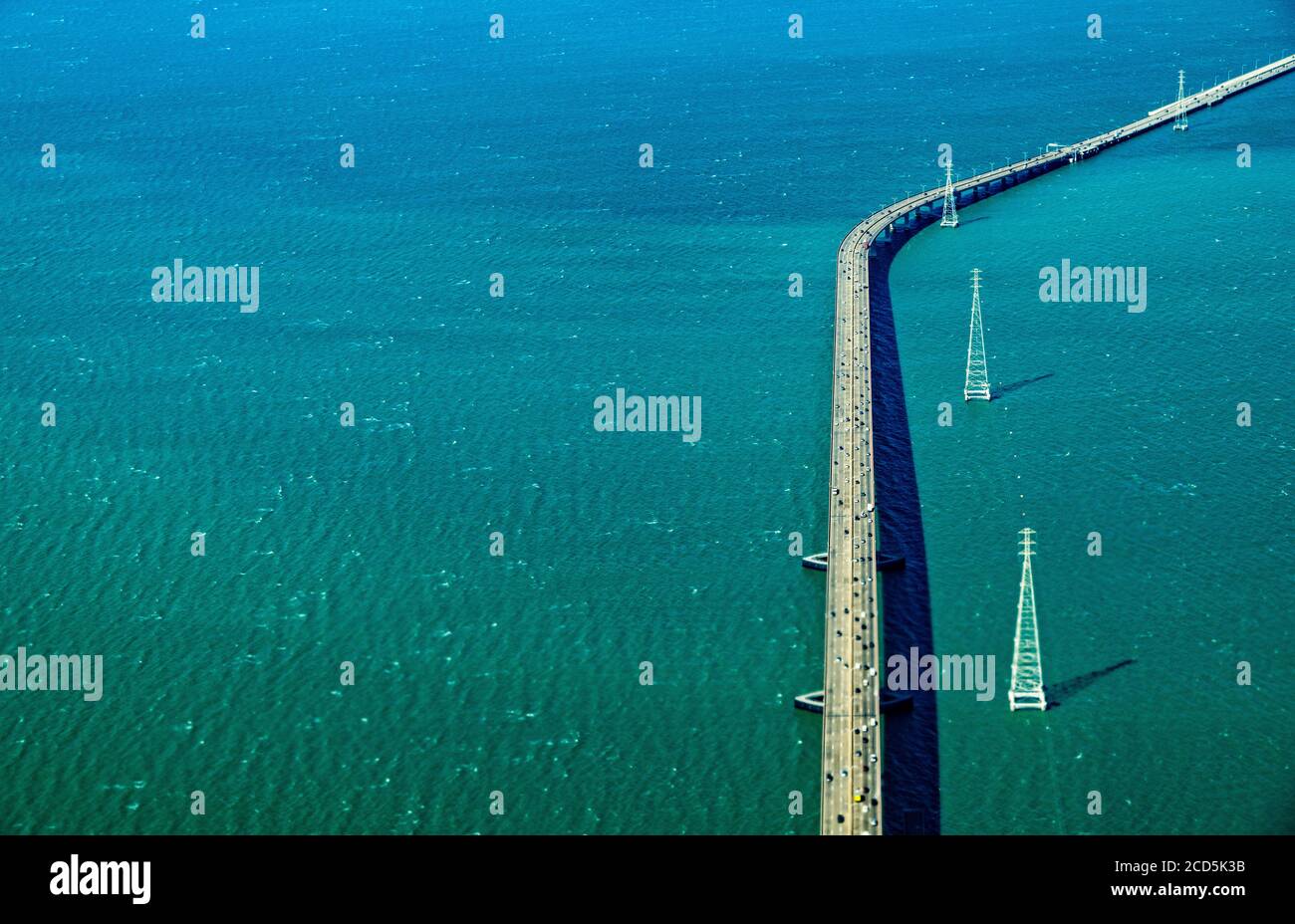 View of bridge over bay, San Francisco Bay, California, USA Stock Photo ...