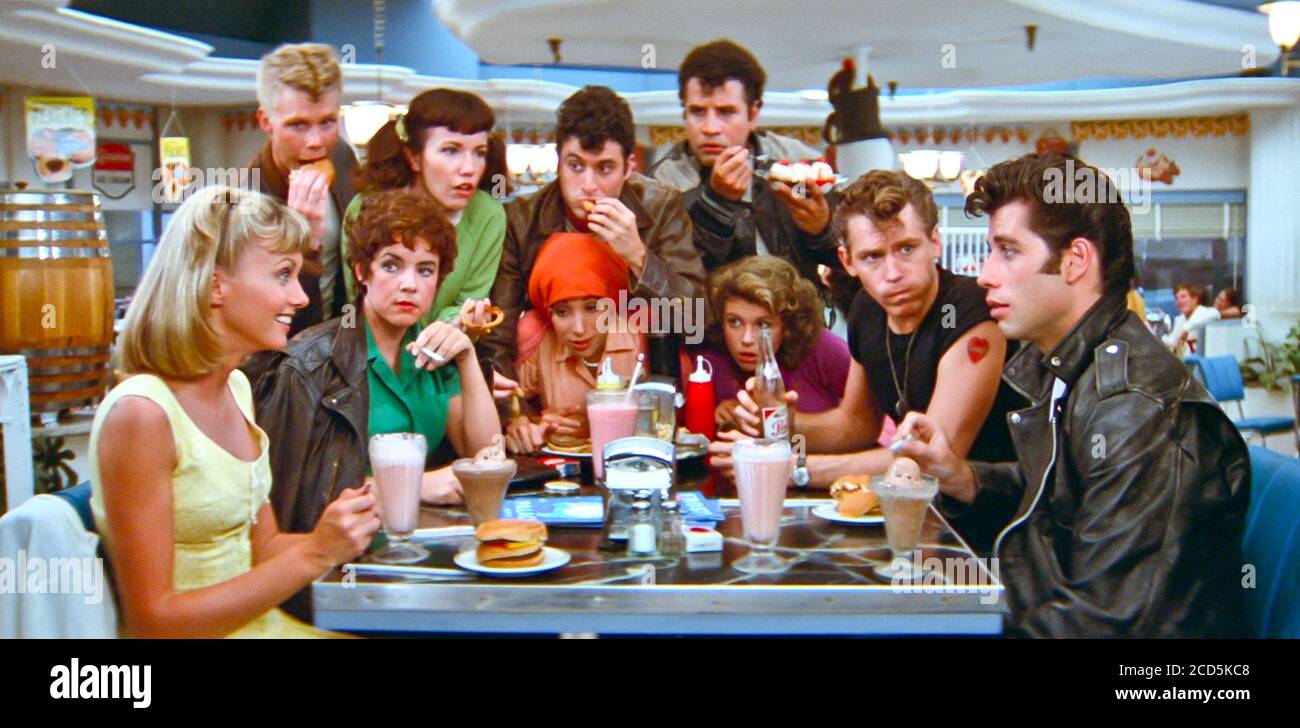 Dennis Stewart Grease USA. Olivia Newton John, Jeff Conaway, John
