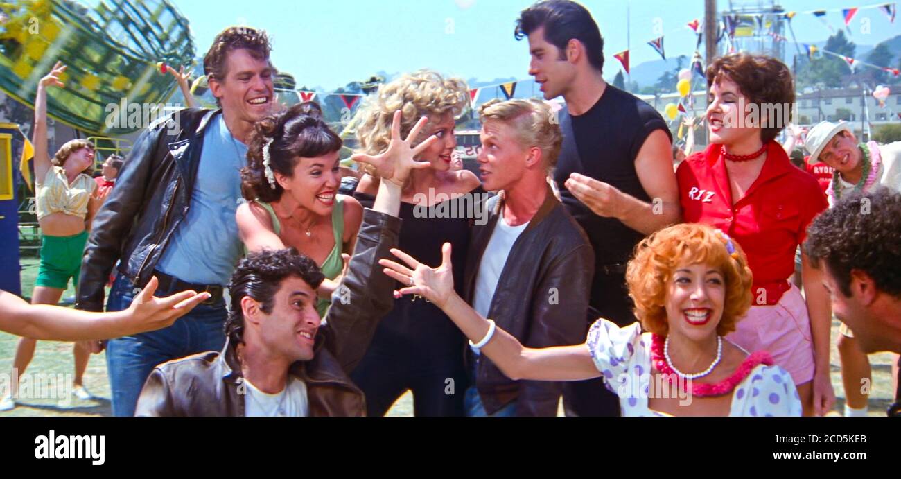 USA. Olivia Newton-John, Jeff Conaway, John Travolta, Stockard Channing ...