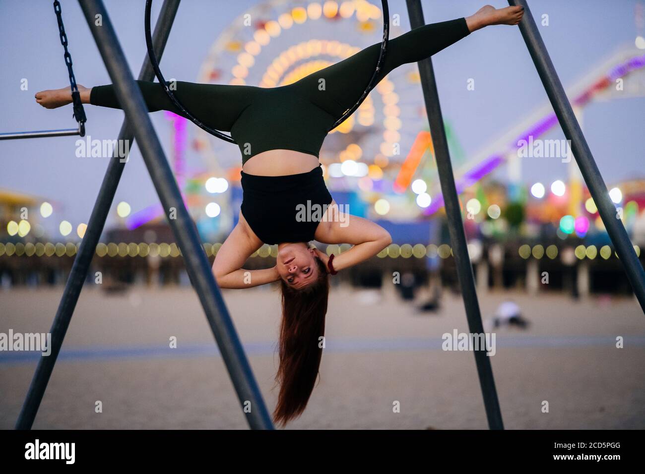 Gymnastics on the beach hi-res stock photography and images - Alamy