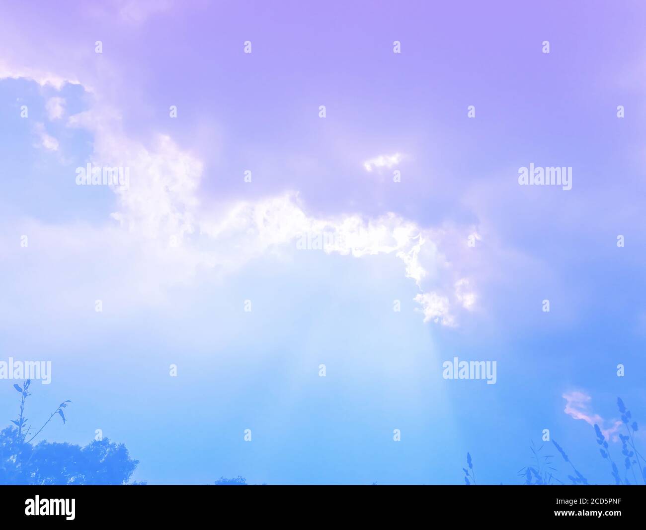 A beautiful Blue Sky with sun rays Stock Photo - Alamy