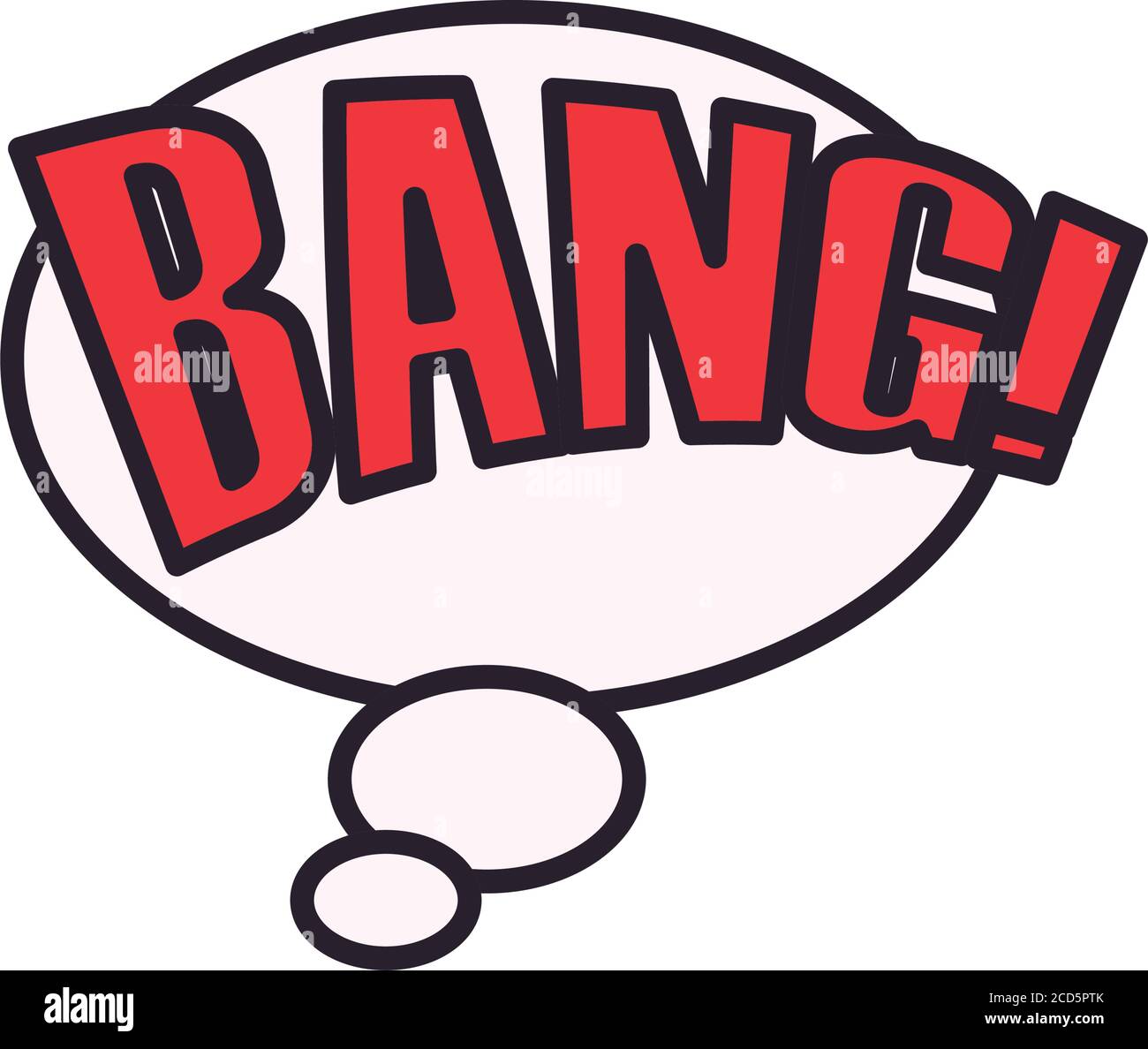 bang bubble line and fill style icon design of pop art retro expression ...