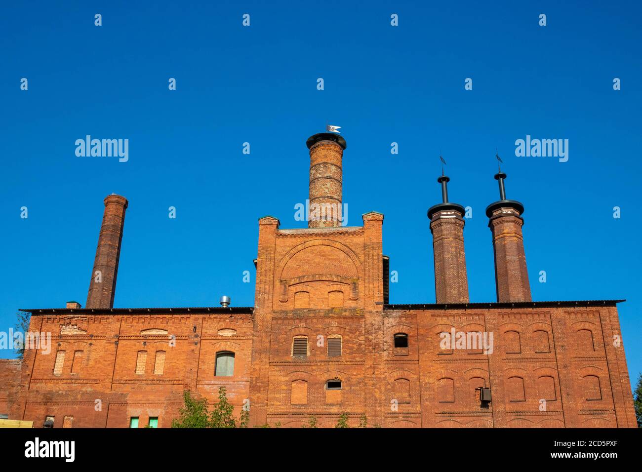 Industrial Tall Brick Chimney Against High Resolution Stock Photography ...