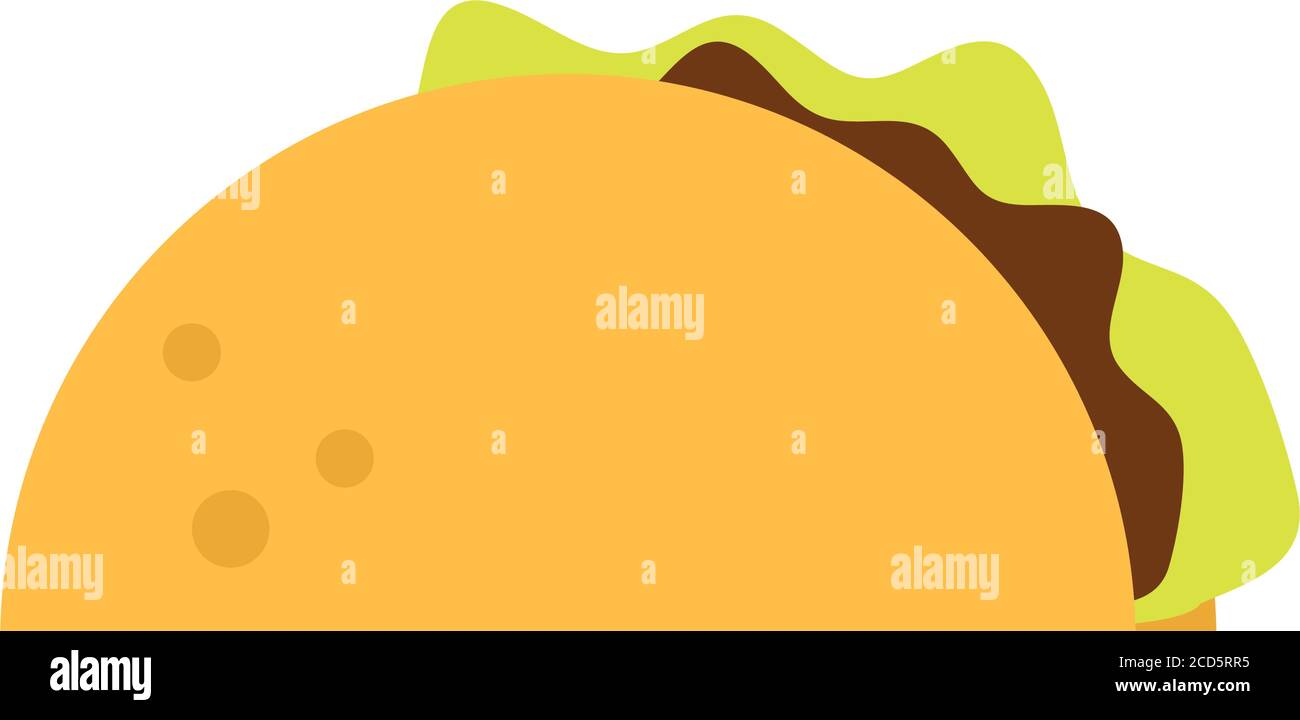 mexican food taco menu cartoon flat icon vector illustration Stock ...