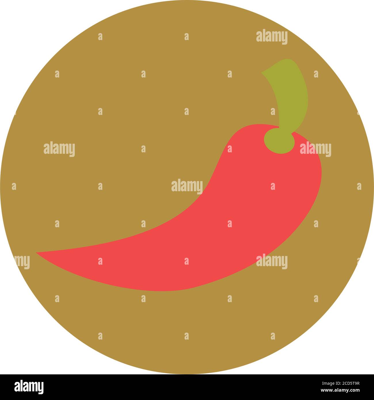 chili pepper vegetable spice food block and flat icon vector ...