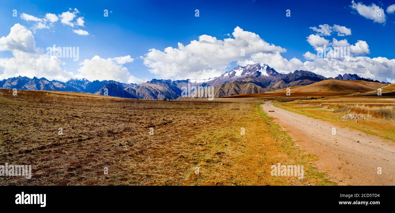 Cordillera Urubamba mountain range in Peruvian Andes, Cusco, Peru ...