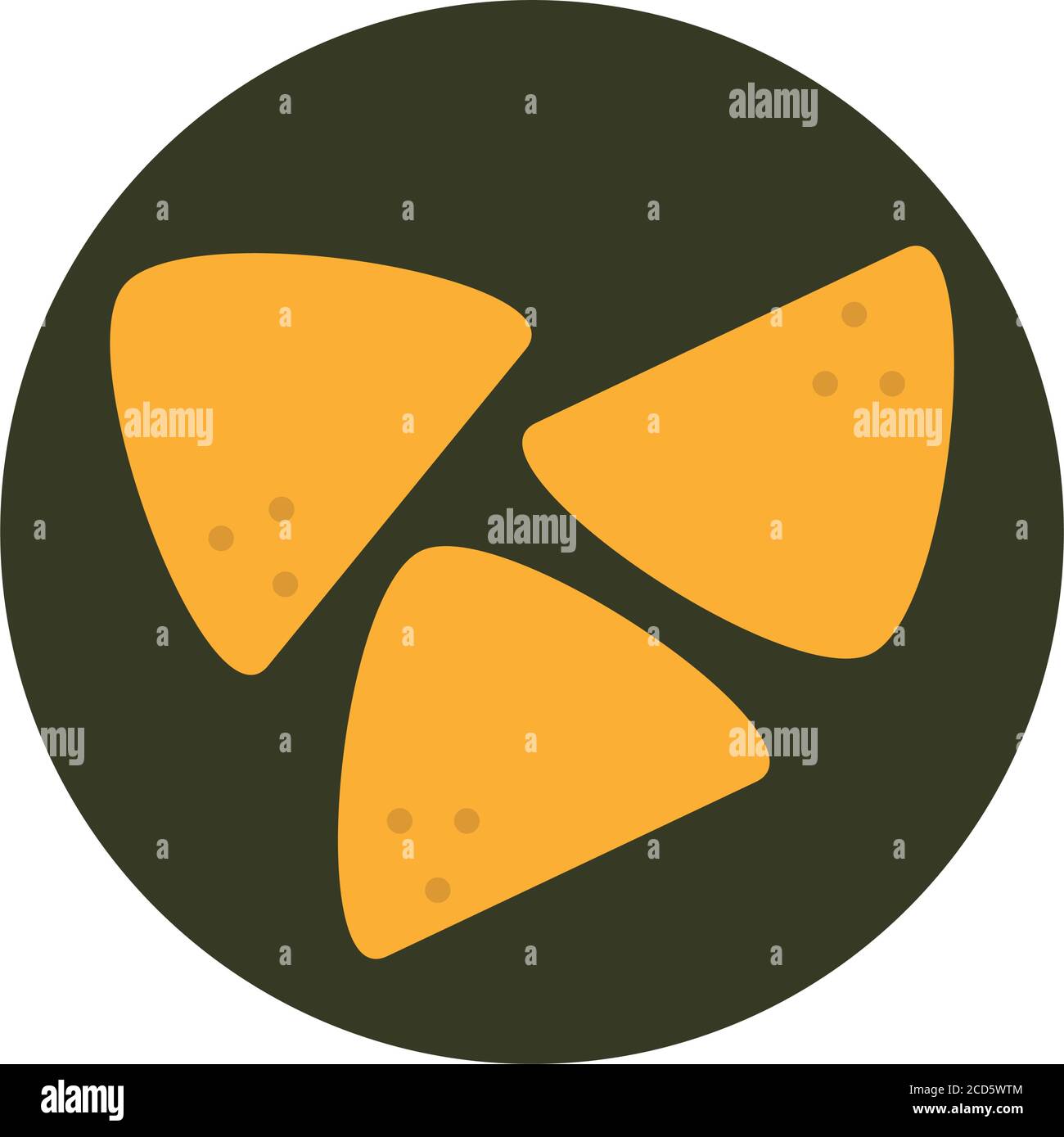 nachos food appetizer snack block and flat icon vector illustration ...