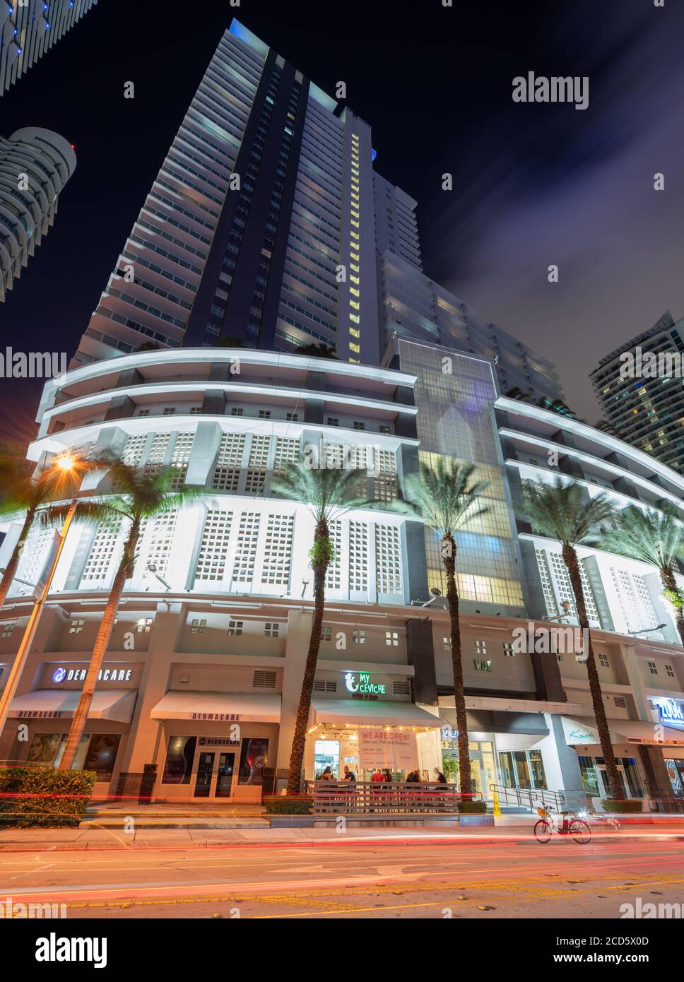 The Vue at Brickell night photo Stock Photo - Alamy