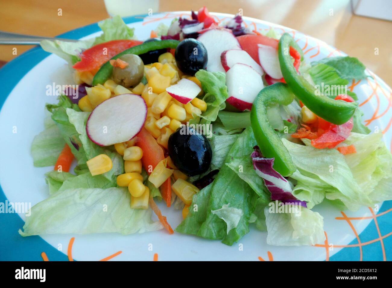 Healthy salad plate with fresh vegetables Stock Photo - Alamy