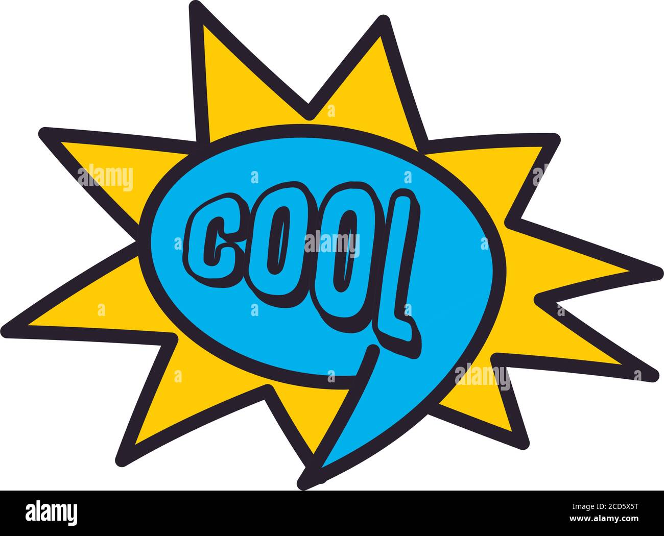 cool explosion bubble line and fill style icon design of pop art retro ...