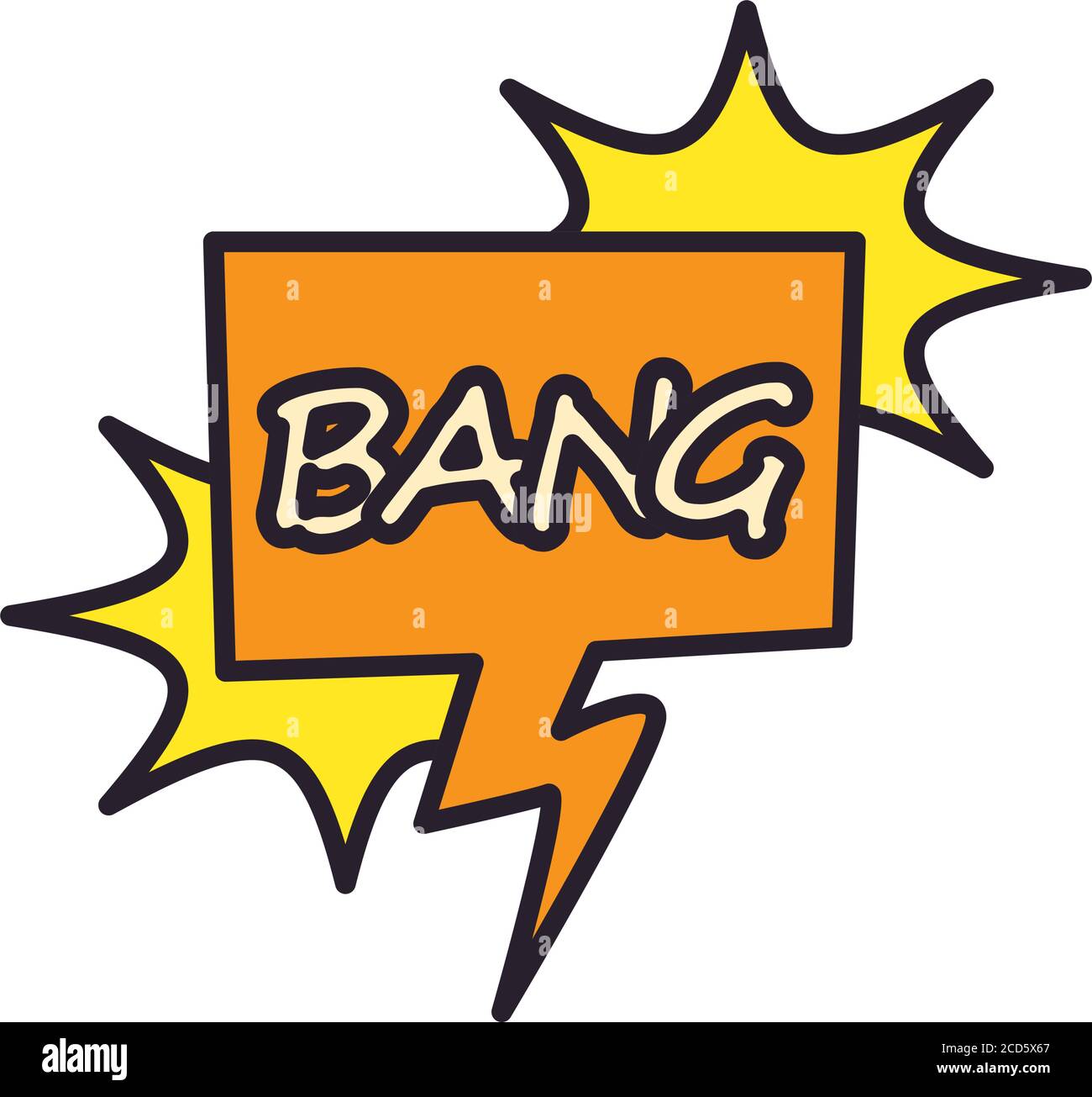 bang explosion bubble line and fill style icon design of pop art retro ...
