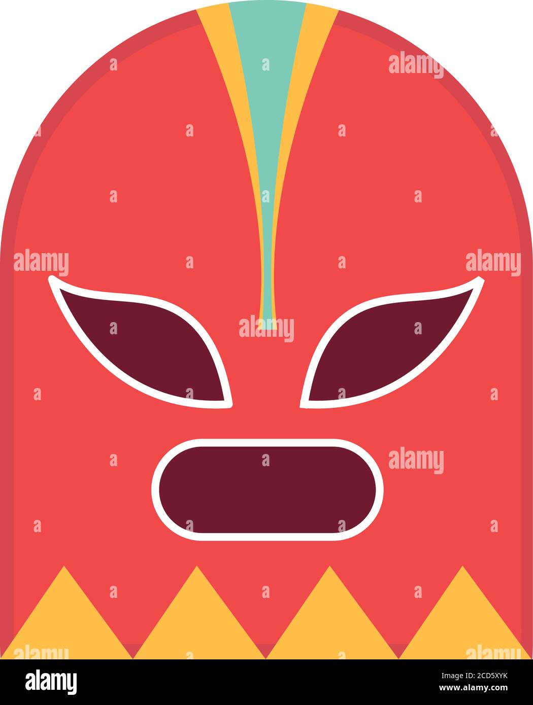 mexican fighter mask traditional flat icon vector illustration Stock ...