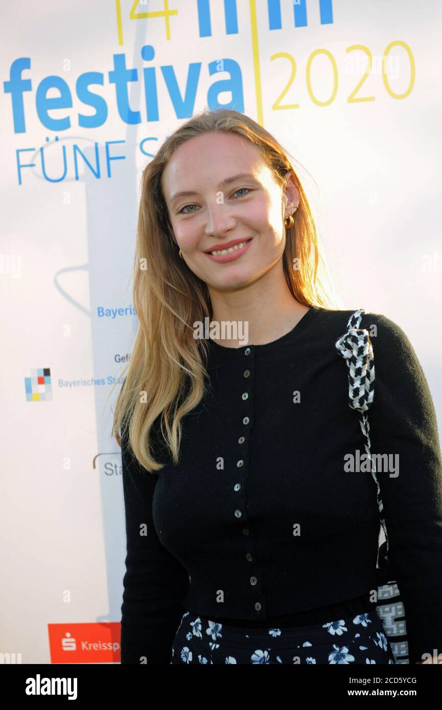 Starnberg, Germany. 26th Aug, 2020. The actress Julia Roy smiles before ...