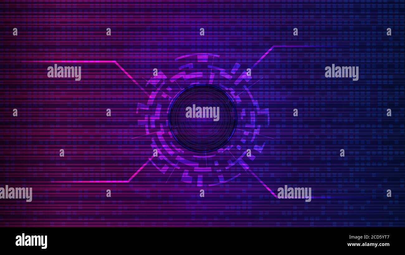 Futuristic digital technology template with copy spaces. Digital circle ...