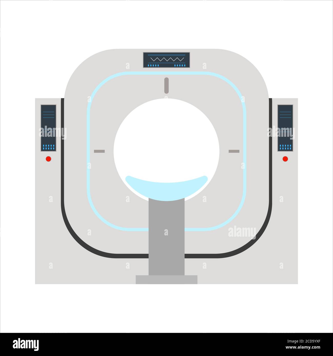 Computer tomograph for detecting internal damage isolated on a white ...