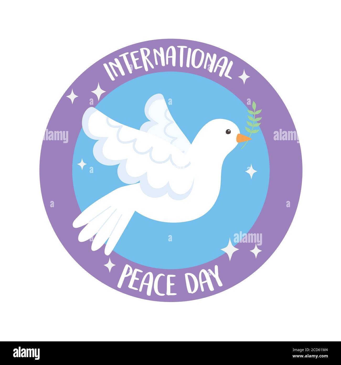 international peace day dove with olive branch vector illustration Stock Vector Image & Art - Alamy