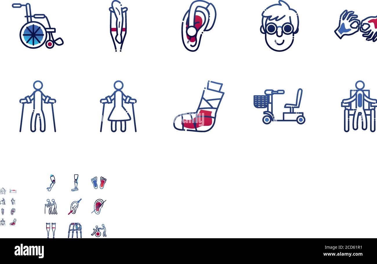 wheelchair gradient style icon of Handicapped disability and medical ...