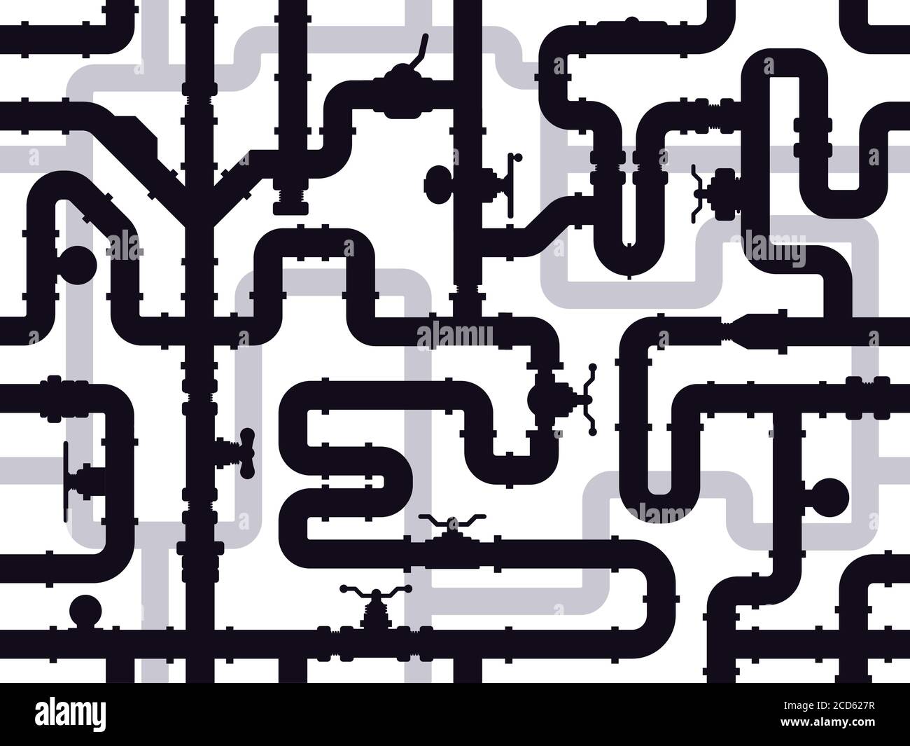 Water pipes pattern. Industry pipeline heating system, engineering ... Water pipes pattern. Industry pipeline heating system, engineering ...
