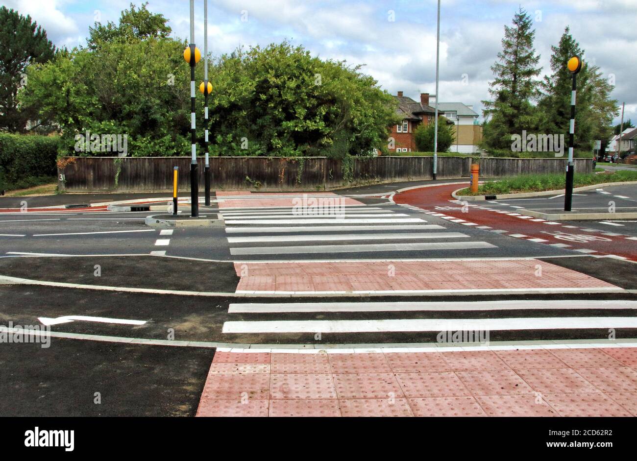Cambridge, UK. 26th Aug, 2020. Complicated markings for crossing at the ...