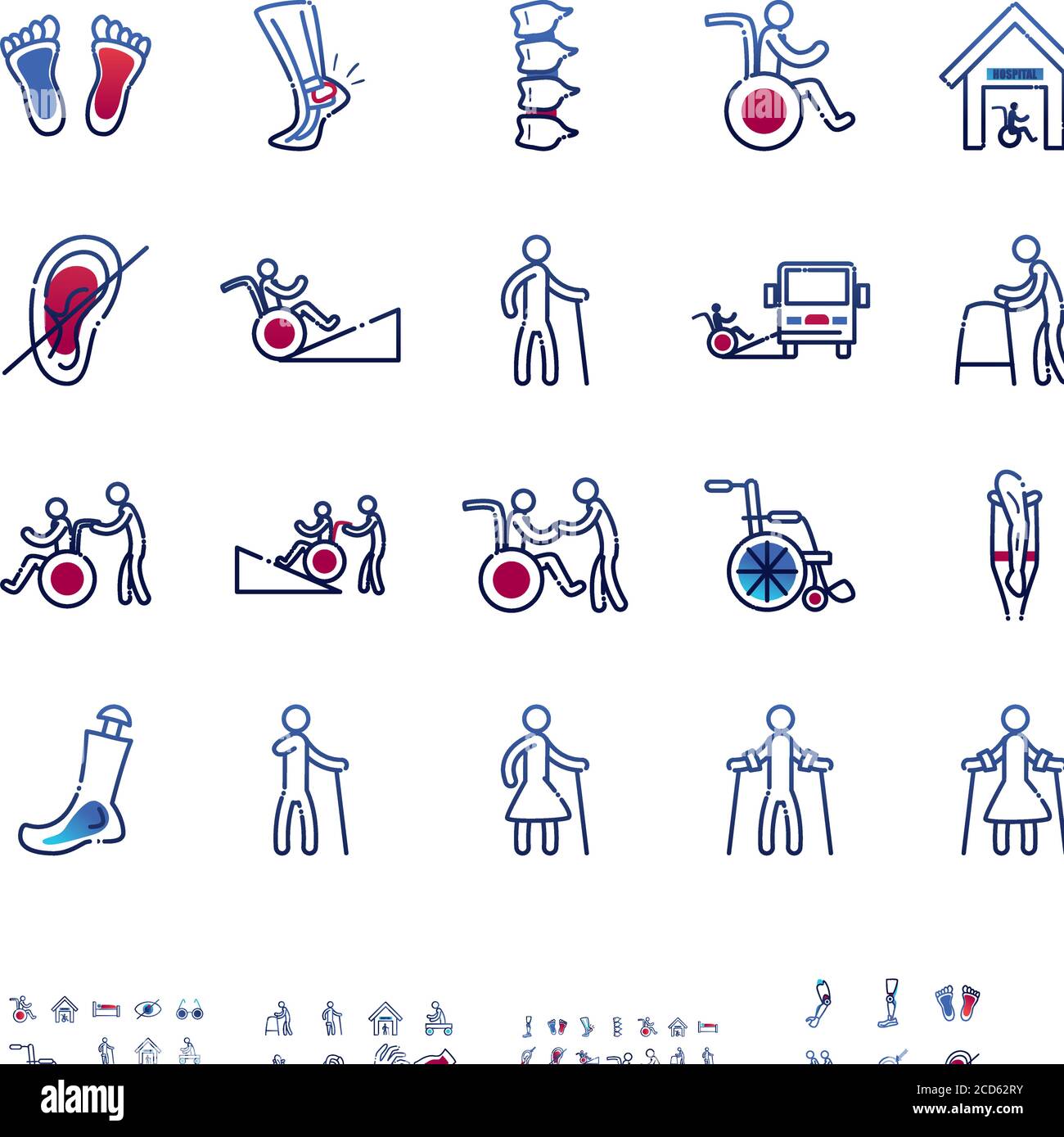 Feetprints gradient style icon design, Toes body human anatomy health ...