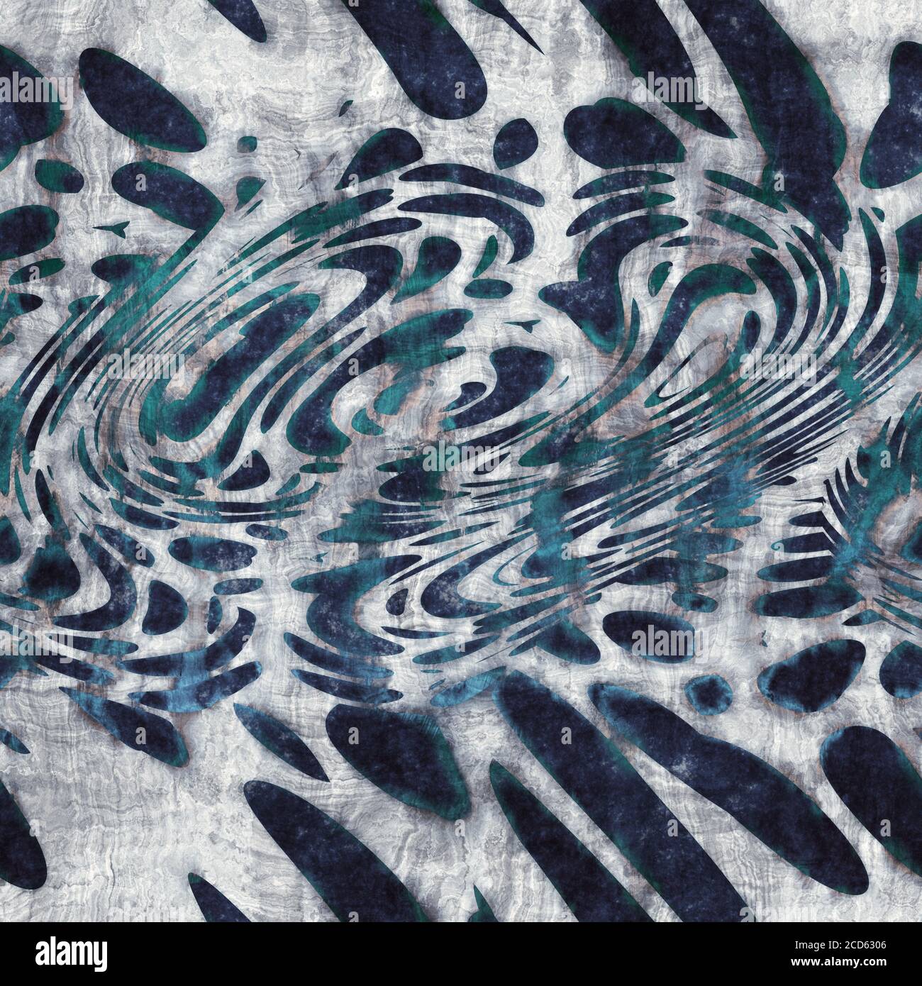 Blue, turquoise, and blue textured blobby pattern Stock Photo - Alamy