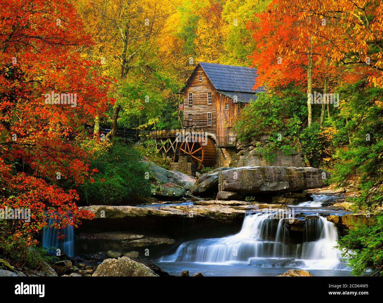 Glade Creek Grist Mill, Babcock State Park, West Virginia, USA Stock ...