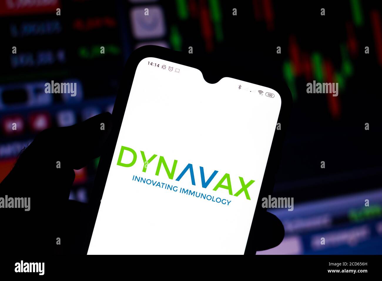 In this photo illustration the Dynavax Technologies logo seen displayed ...