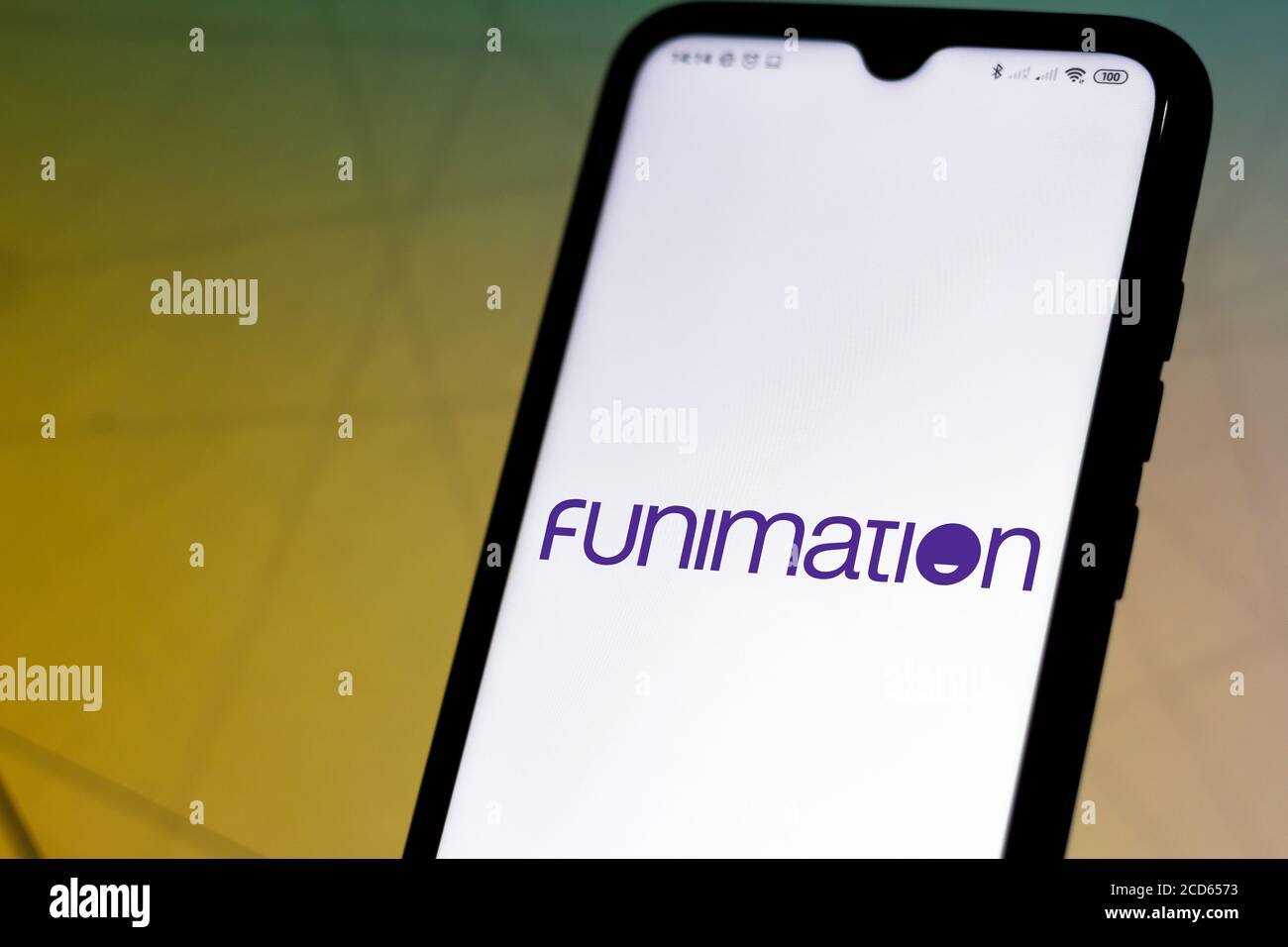 In this photo illustration the Funimation Productions logo seen ...