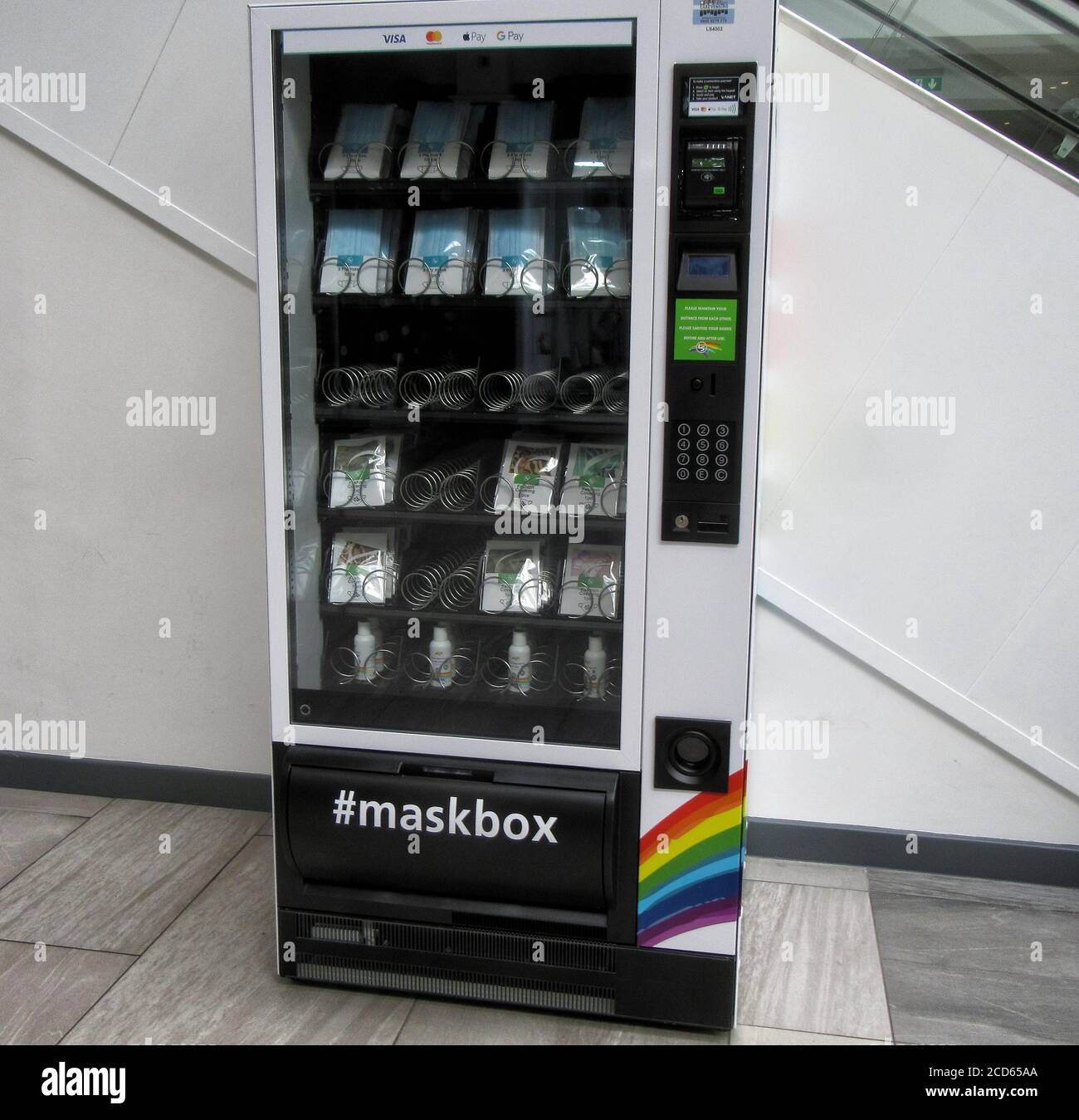 Maskbox, an automatic vending machine selling face masks and hand ...