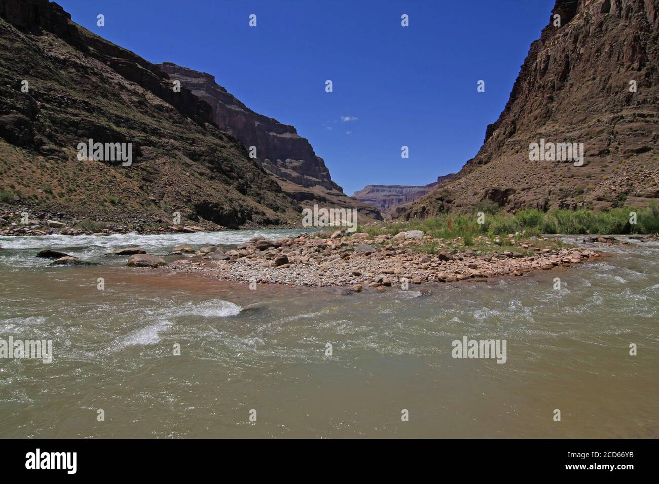 Confluence of Tapeats Creek and Colorado River in Grand Canyon National ...