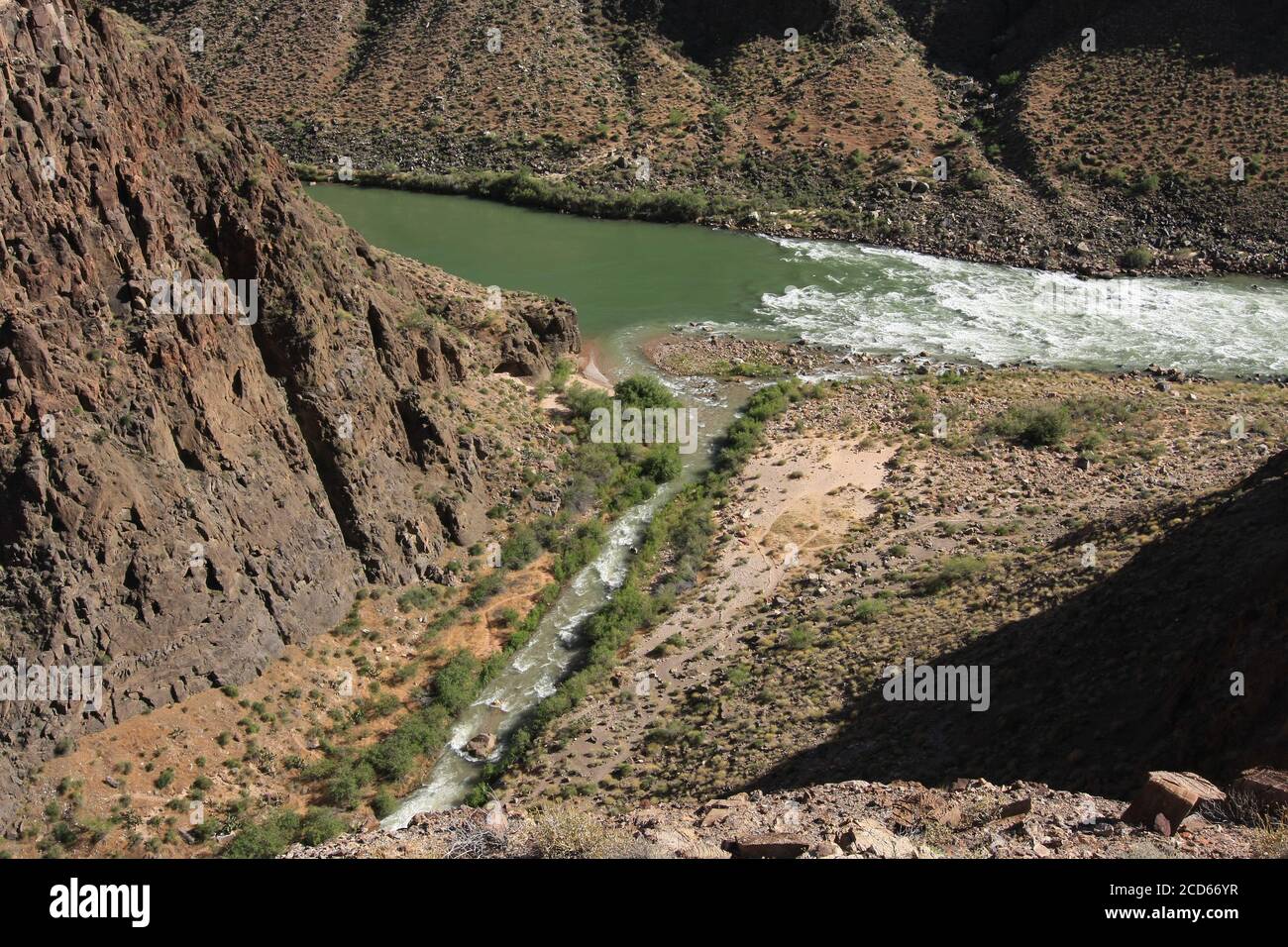 Confluence of Tapeats Creek and Colorado River in Grand Canyon National ...