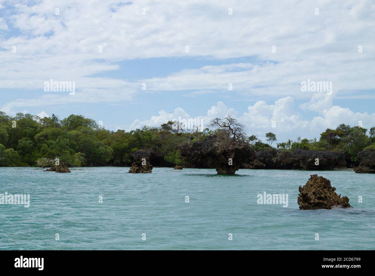 Menai bay landscape, Tanzania, Africa panorama. Indian ocean scenery ...