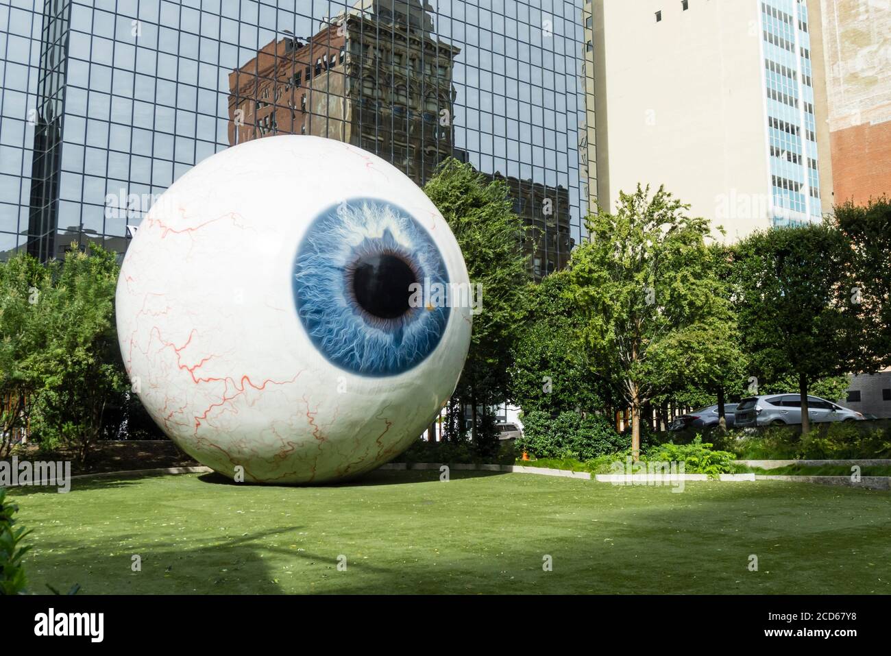 Giant Eyeball in Downtown Dallas Stock Photo - Alamy
