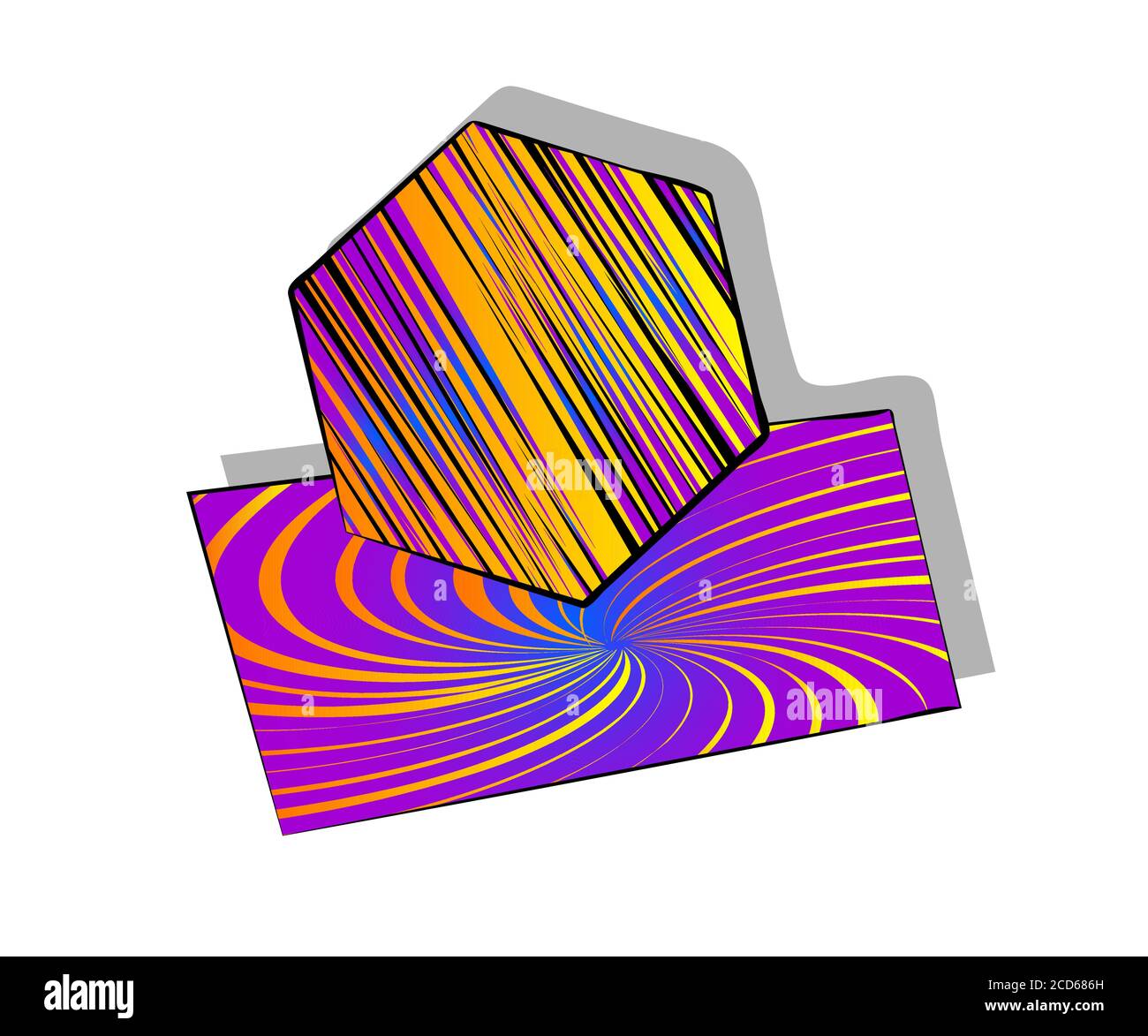 Cartoon design colored comic book label, sign. Marketing, advertising ...