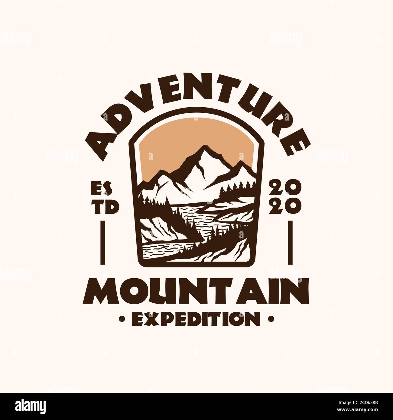 Mountain adventure emblem logo template Stock Vector Image & Art - Alamy