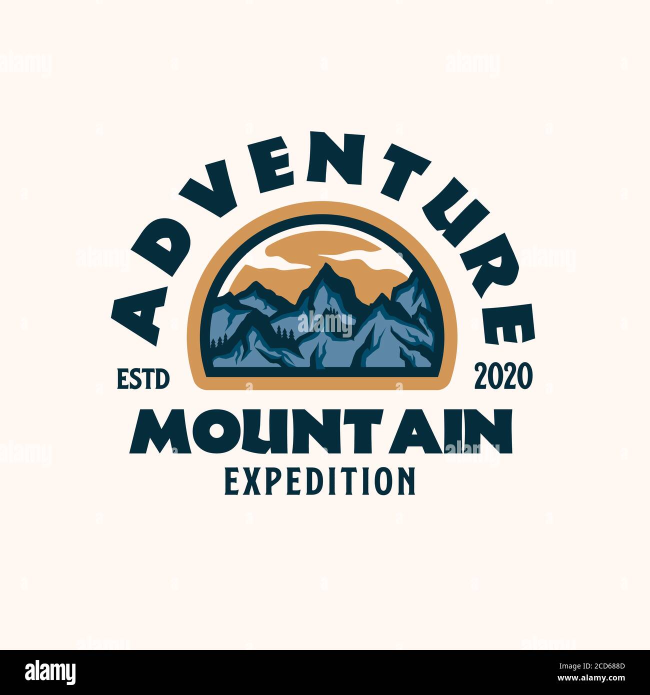 Mountain adventure emblem logo template Stock Vector Image & Art - Alamy