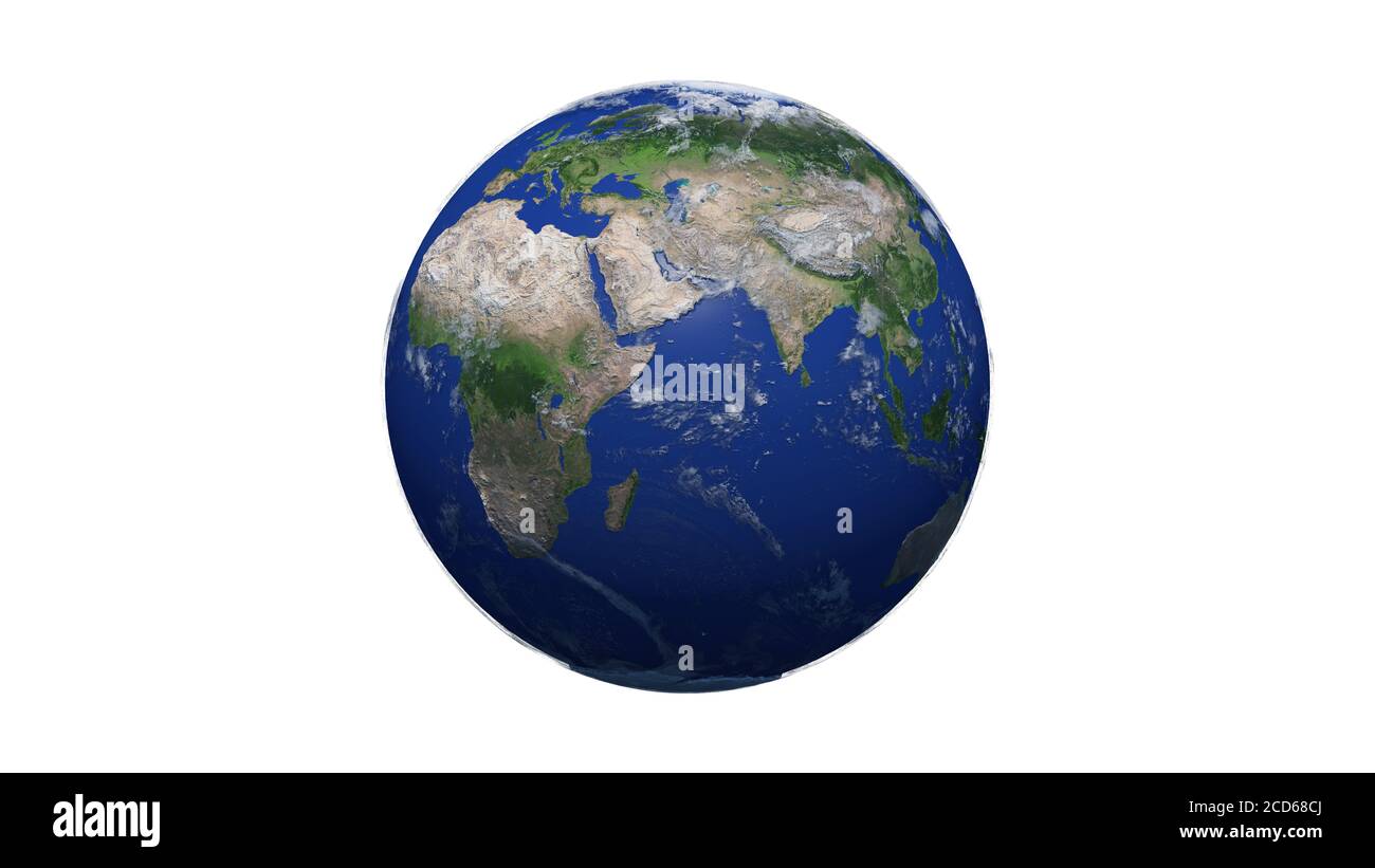 Earth Asia isolated on white background 3D rendering Stock Photo - Alamy
