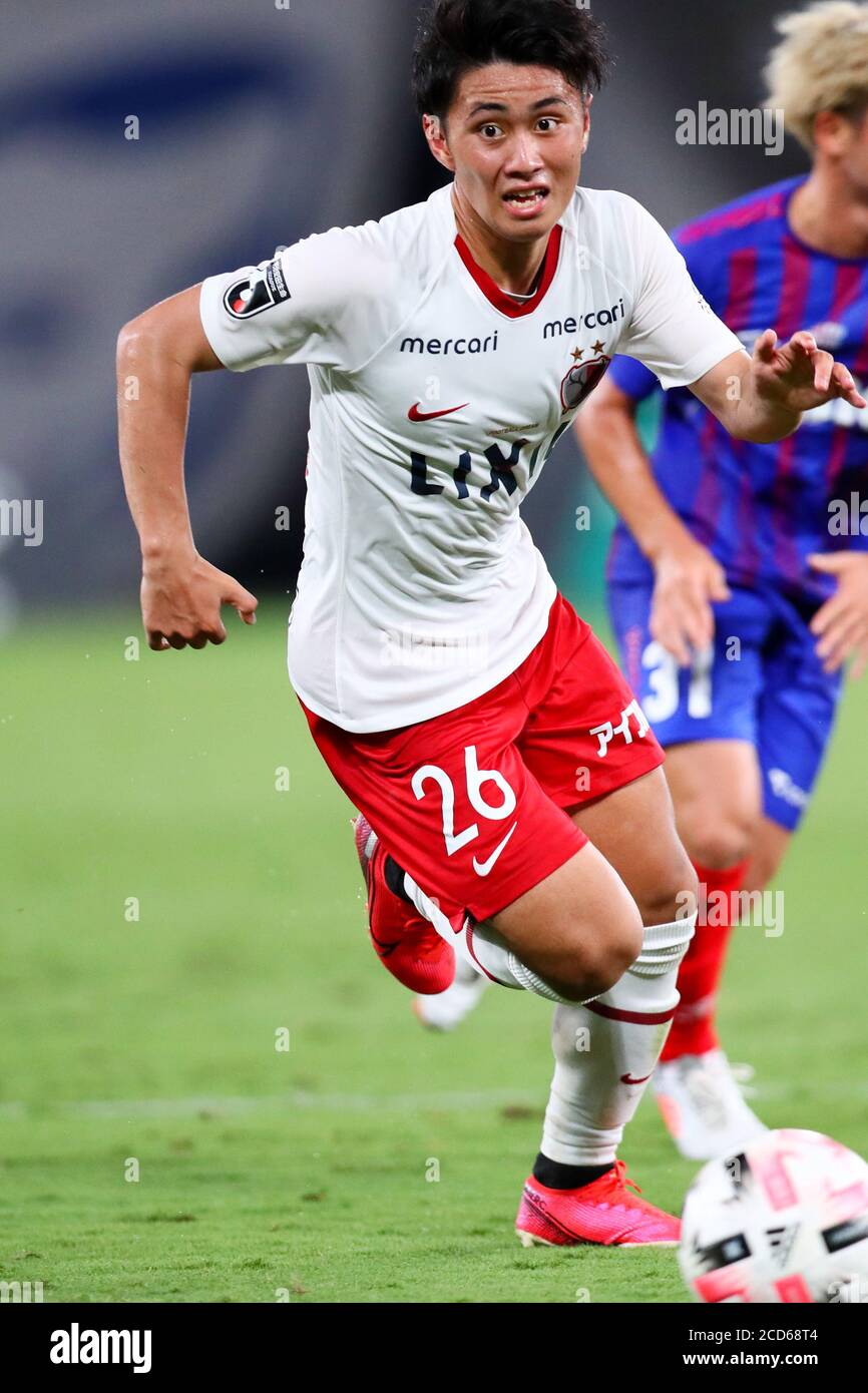 Tokyo, Japan. 26th Aug, 2020. Ryotaro Araki (Antlers) Football/Soccer : 2020 J1 League match ...