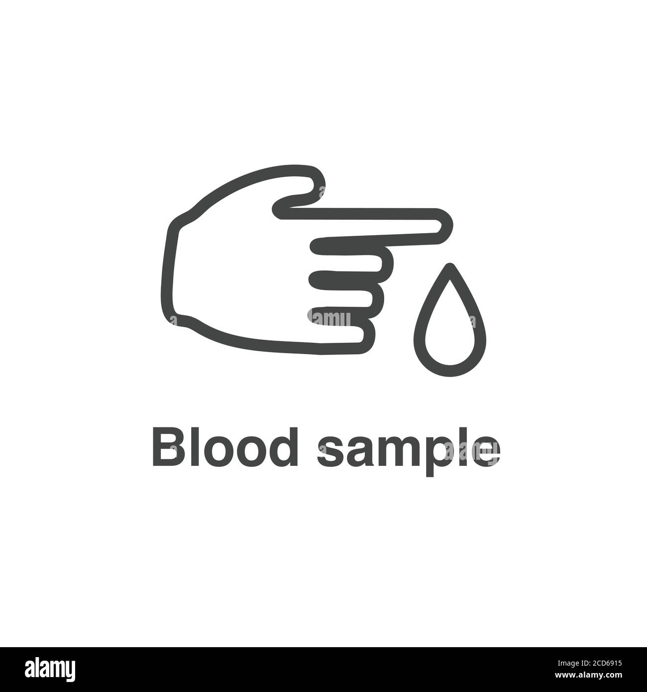 Blood testing & work icon showing one aspect of the blood draw process ...