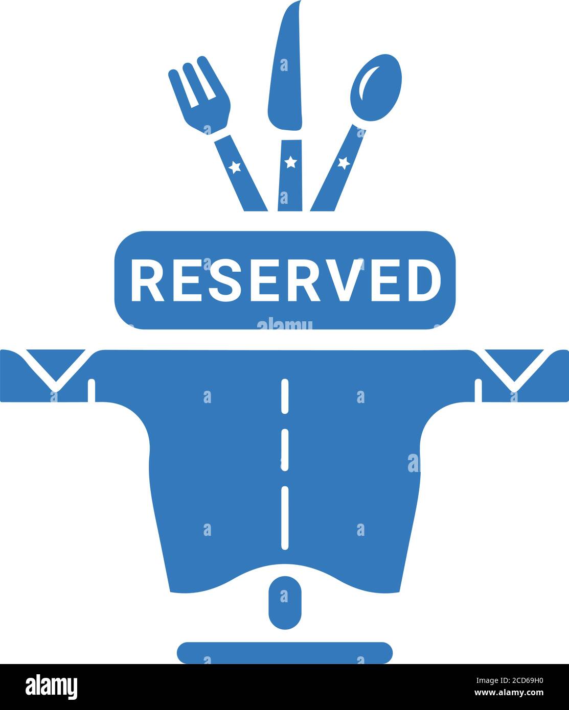 Restaurant, reserved table icon is use in designing and developing ...