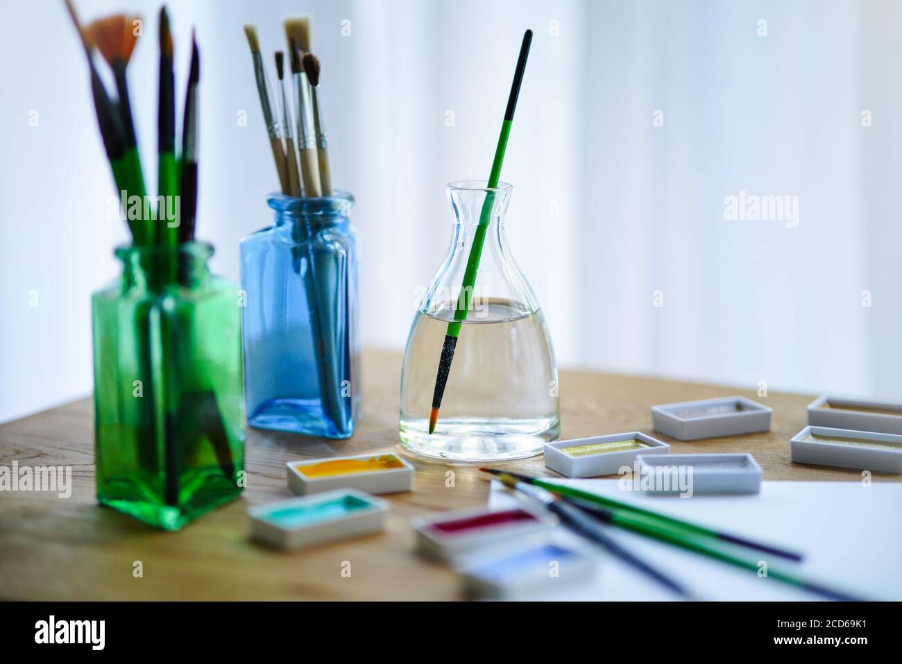 concept of water color drawing with bright colors Stock Photo - Alamy