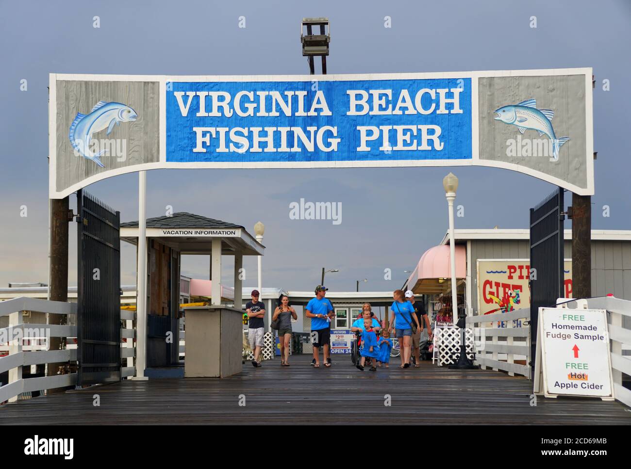 Virginia Beach, U.S.A - June 29, 2020 - The entrance into the fishing ...