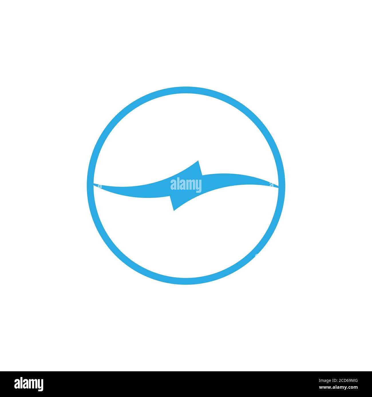 blue waves energy curves circle logo vector Stock Vector Image & Art ...